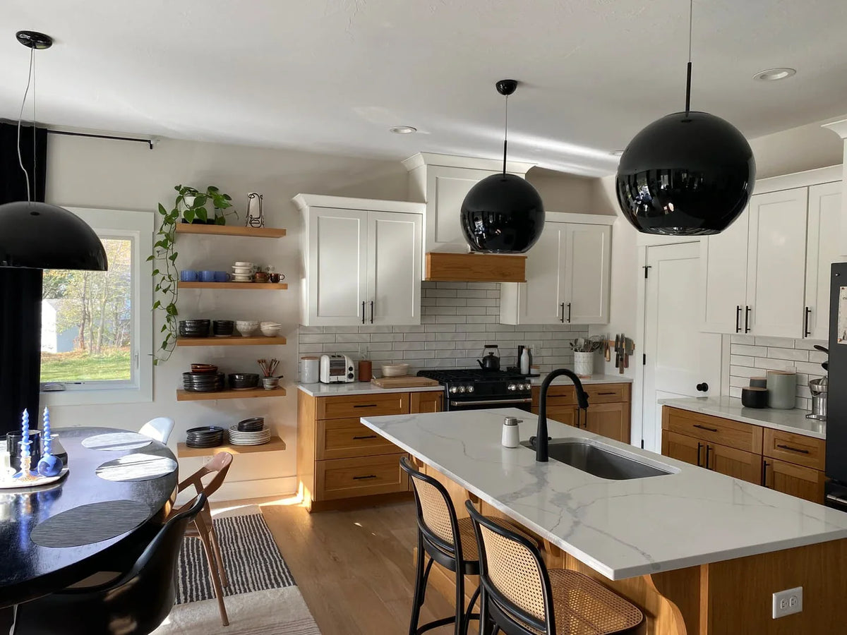 Small kitchen floating shelves store