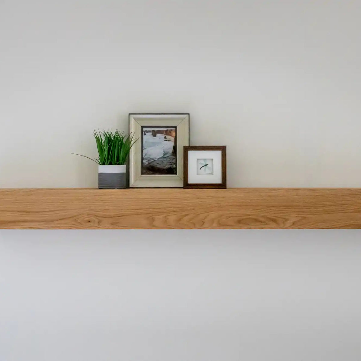 White Oak Fireplace Mantel, Solid Wood, Floating, Custom Size – Shelf ...